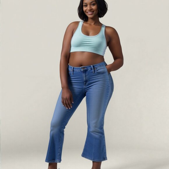 Madewell | Jeans | Madewell Cali Demiboot Denim Midrise Jeans Size 34p Womens Crop Pants | Poshmark